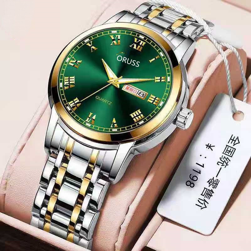 ORUSS Men's Watch Waterproof Genuine Quartz Stainless Steel Precision ...