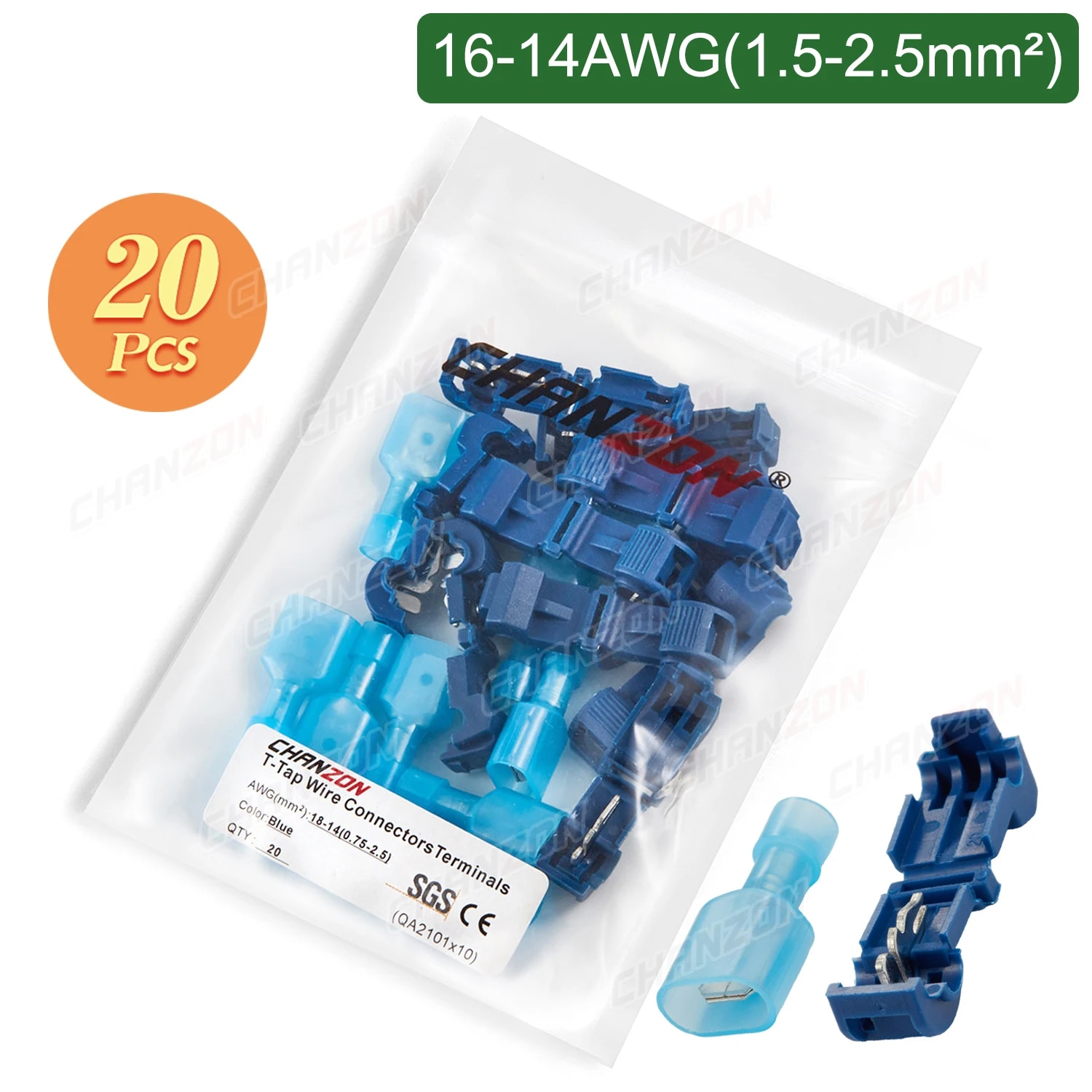 20/60/160PCS T-Tap Quick Splice Wire Connectors Electrical Crimp Joint ...