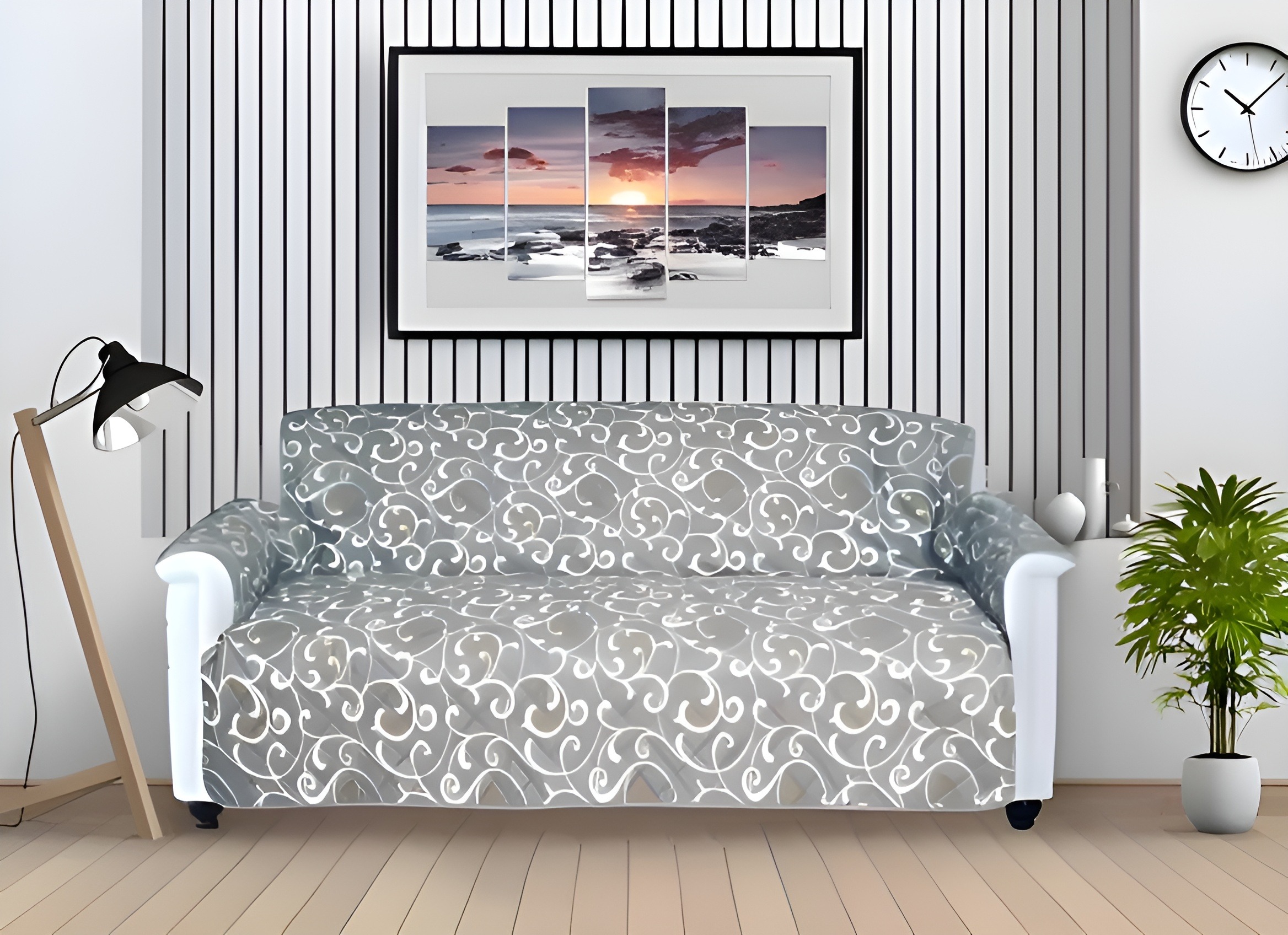 Printed Quilted Sofa Coat Cover - Cotton Sofa Runner- BEST QUALITY-ALL ...