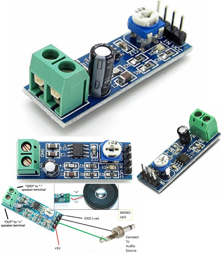 LM386 Audio 200 times gain Amplifier Module | Daraz.pk