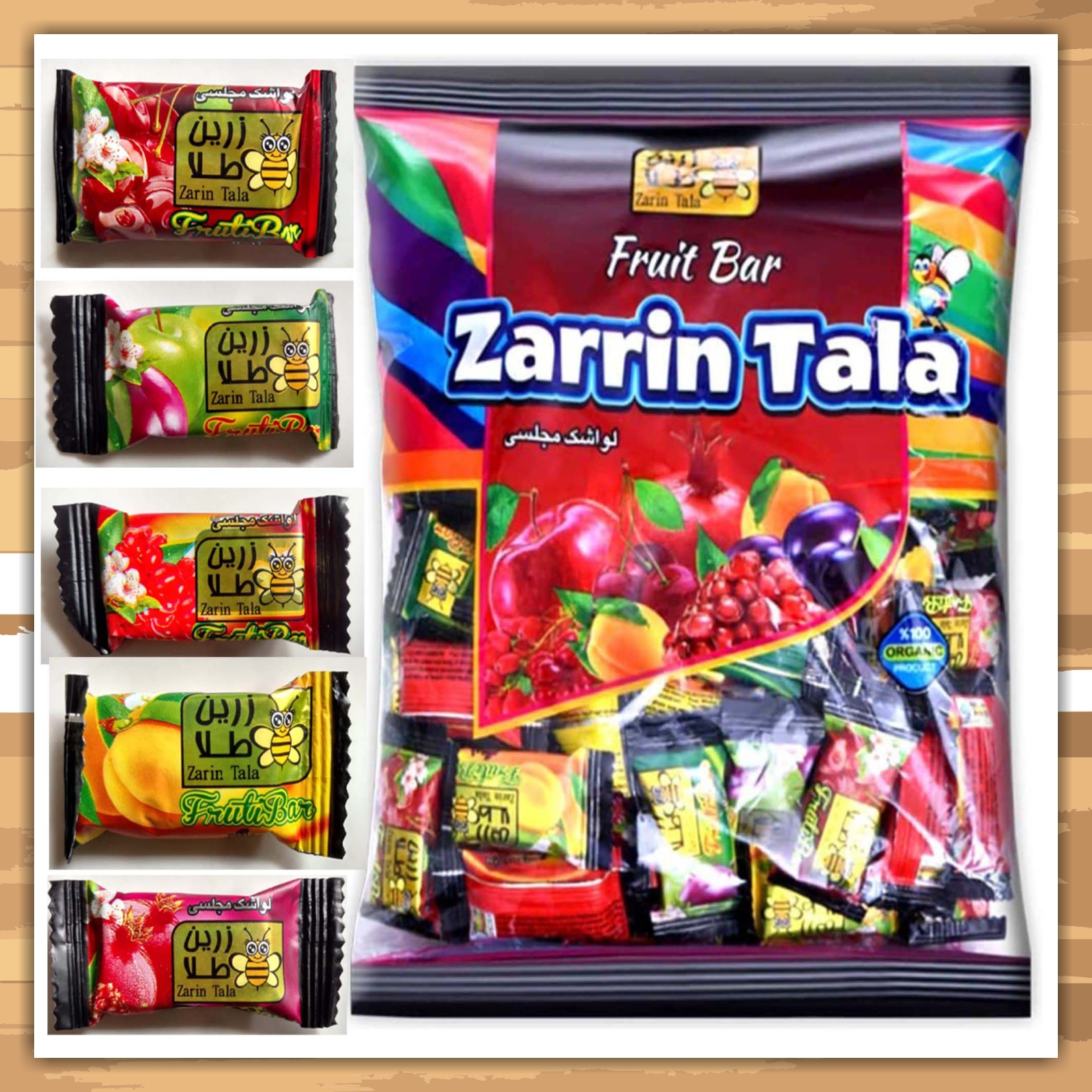 pack of 850g Zarin Tala 100% Organic Imported Fruit Bar different flavors. | Daraz.pk
