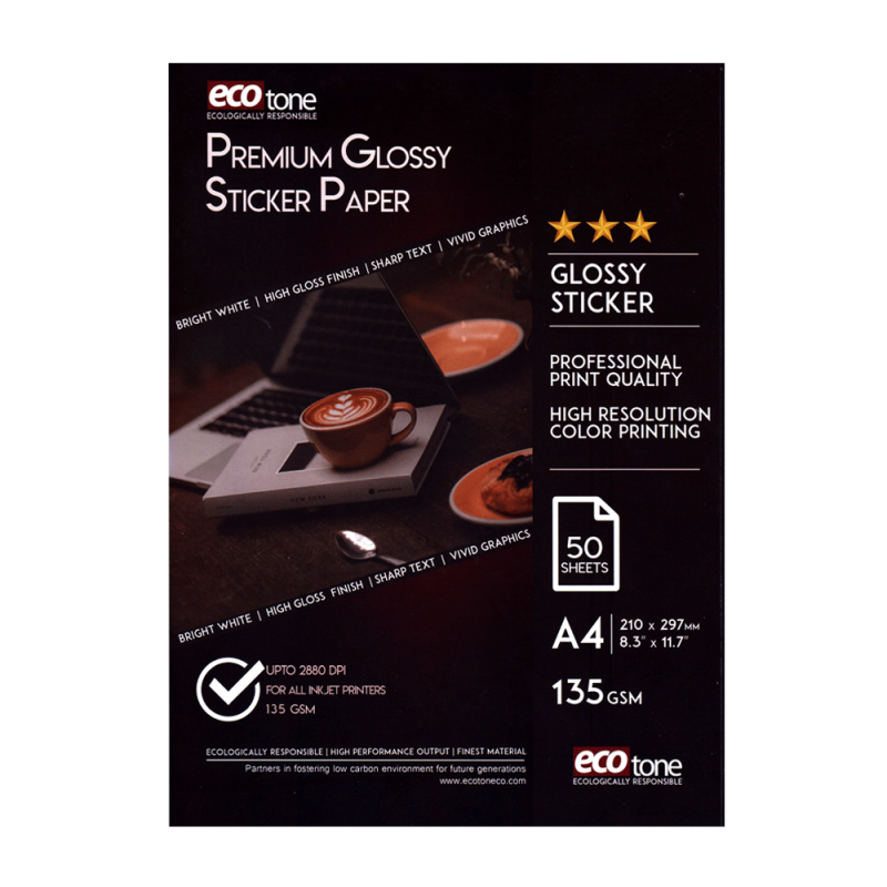 A4 Glossy Photo Paper Stickers 10/25/50 sheets 135 grams | Daraz.pk