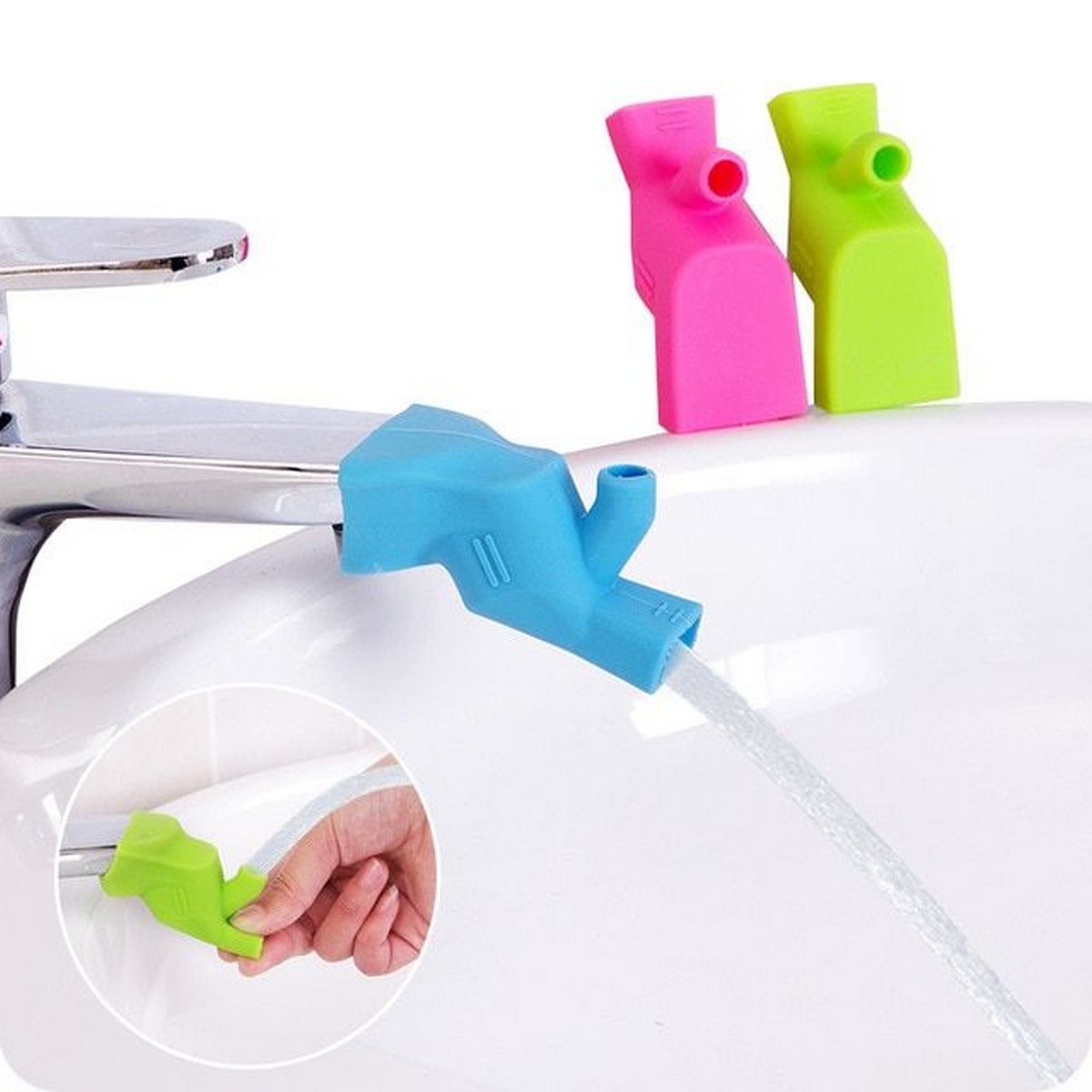 Dual Purpose High Elastic Silicone Water Tap Washroom Sink Washing ...