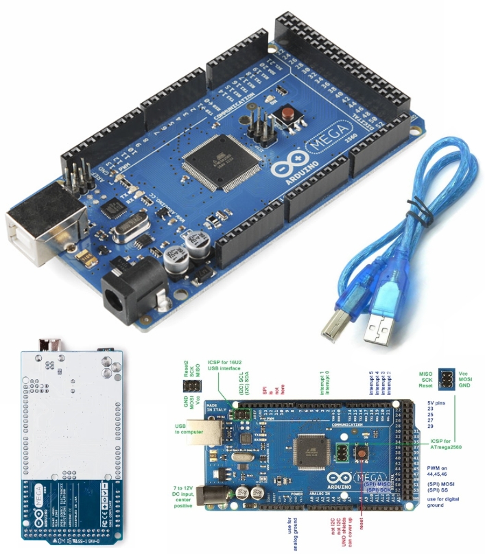 Arduino Mega 2560 R3 with USB Cable (Original) | Daraz.pk