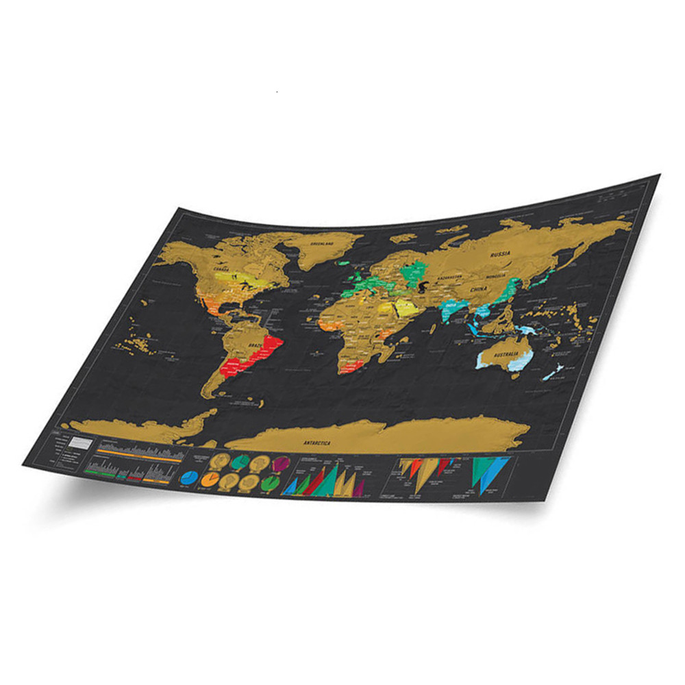 Deluxe Scratch Off Maps Travel Gift, Record Maps of Places You Have ...