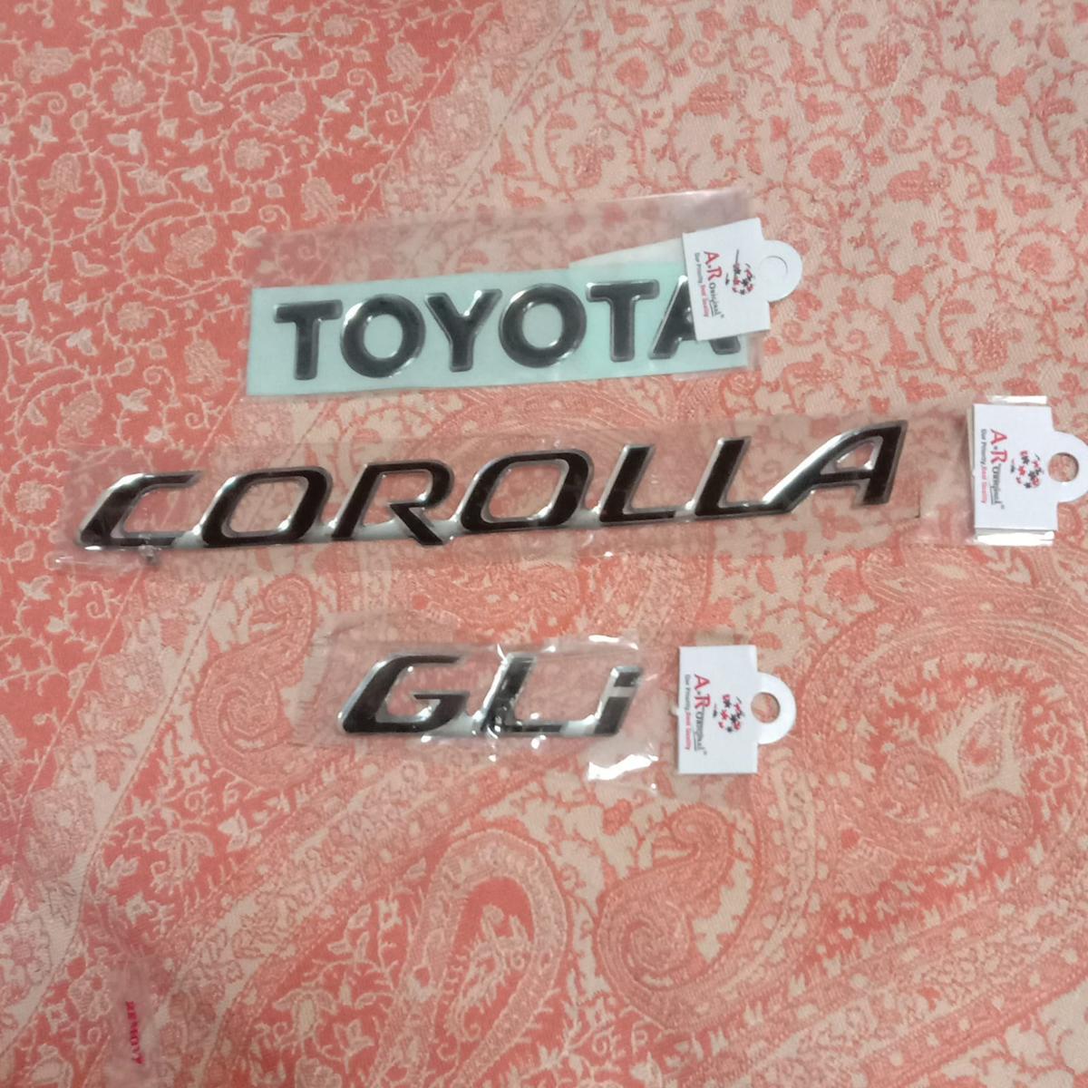 TOYOTA COROLLA GLI 2002-2008 Model Back 3 Pics Monograms | Daraz.pk
