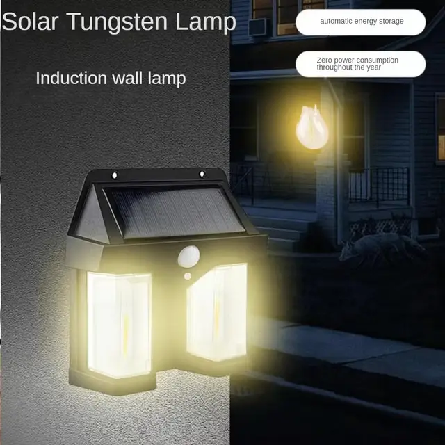 Solar Wall Lights Wireless Solar Outdoor Lights with 3 Modes Solar ...