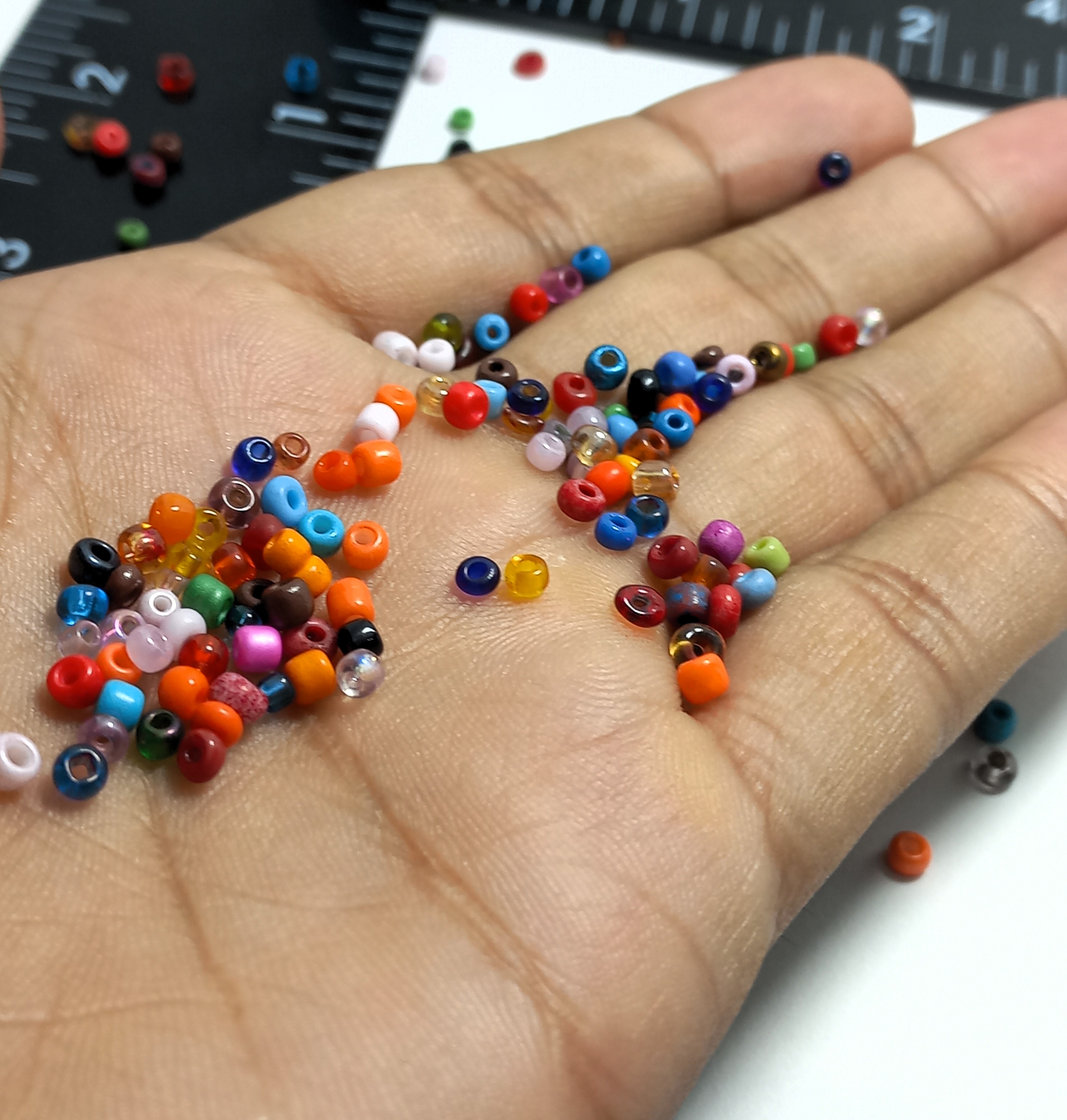 Pack of 300pcs, Multi Color Seed Beads, Mini Beads, Poth Beads, About 2 ...