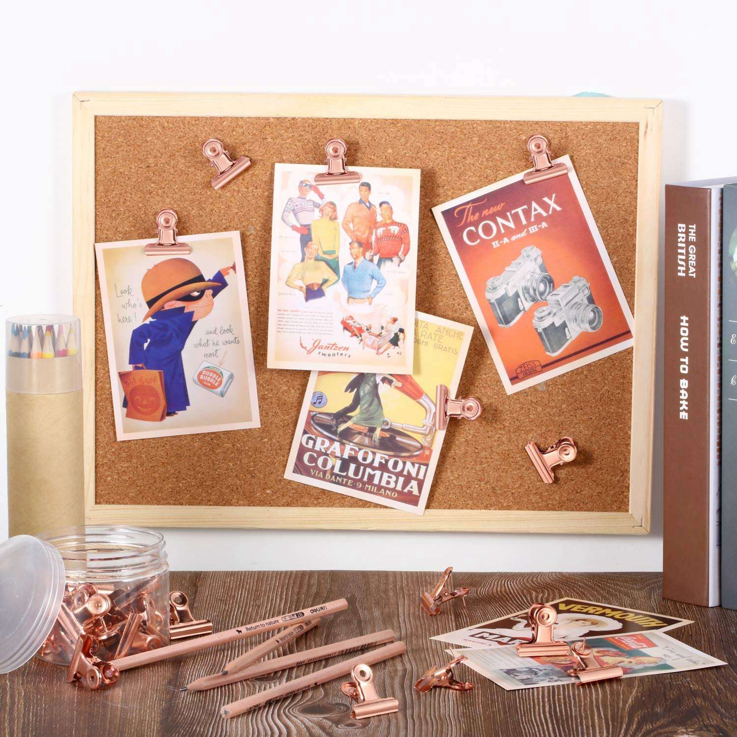 30Pcs Push Pins Clips with Thumb Tacks Set for School Artworks Projects ...