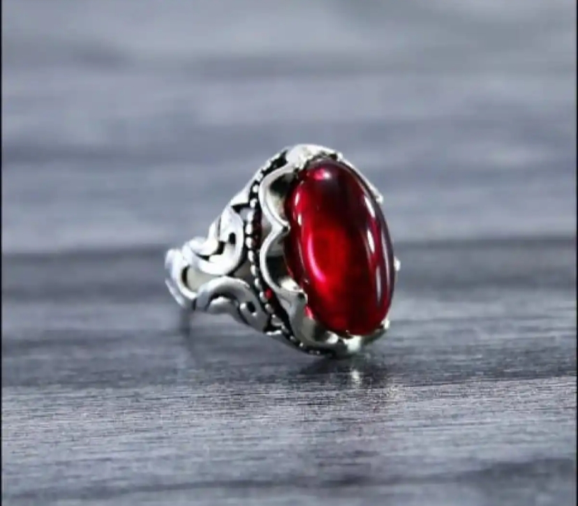 Red & Blue Feroza Stone Turkish look Trendy Premium Ring For Men | Daraz.pk