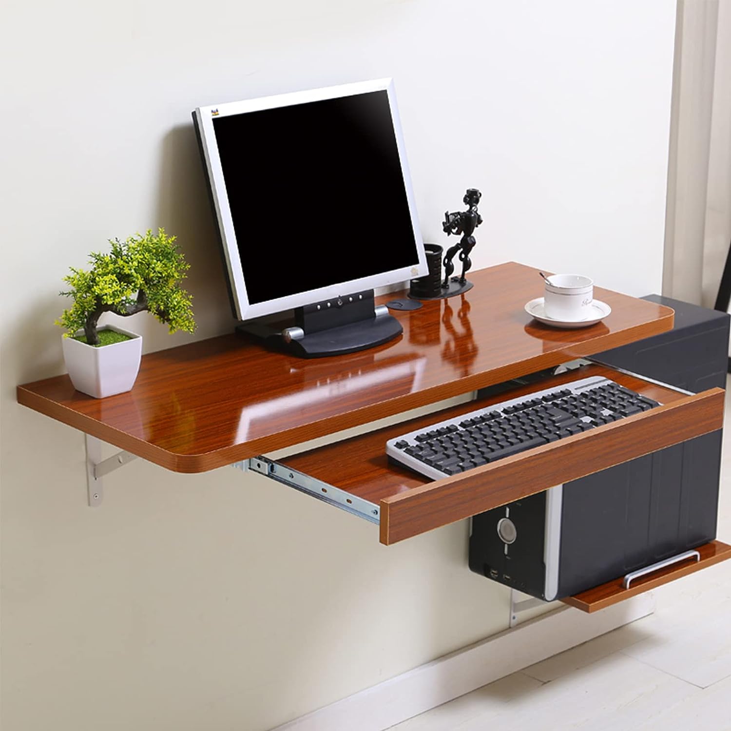 Office Computer Desk with 2 Brackets Laptop Table Modern Simplicity ...