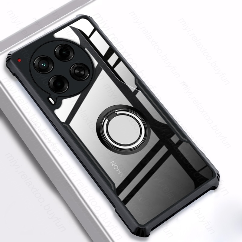 Clear Acrylic Back Cover For Tecno Camon 30 4G 5G Case Car Magnetic ...