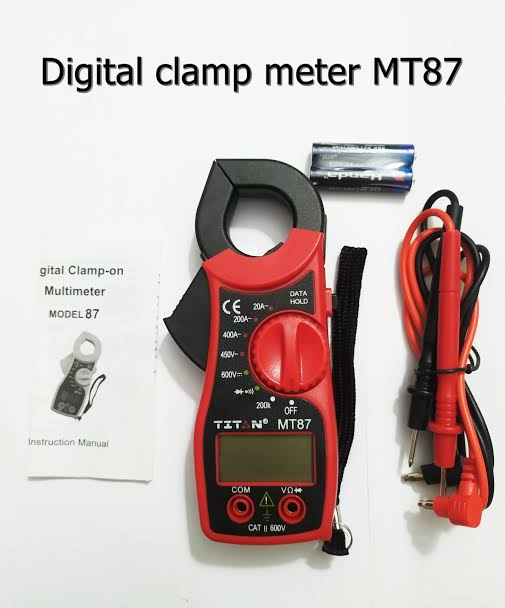 MT87 Professional LCD Digital Clamp Meter Multimeters Voltmeter Ammeter ...