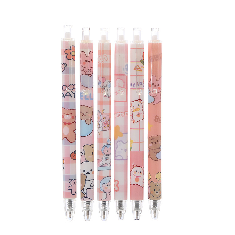 1/5/10PCS Cute Little Bear Pen Cartoon Neutral Pens High Value Writing ...