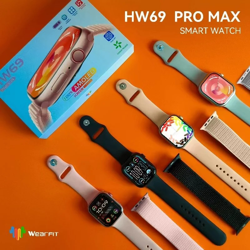 AMOLED 2.5D Curved Display HW69 Pro Max Smart Watch With AI-Powered ...