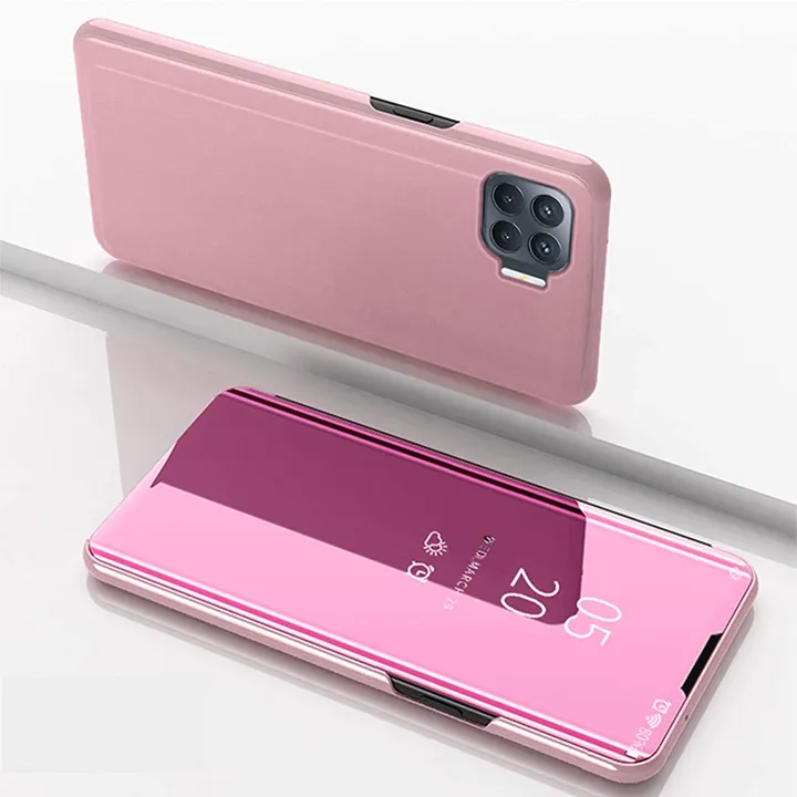 For OPPO F17 Pro - Luxury Mirror View Full Body Protection Camera ...