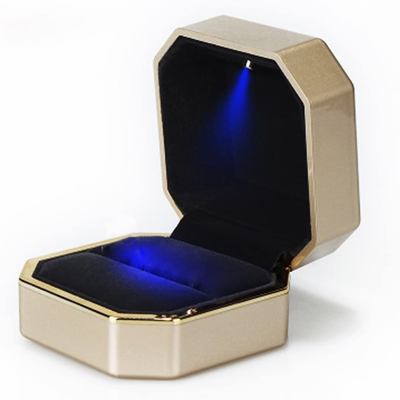 Luxury Ring Box Square Velvet Wedding Ring Case Jewelry Gift Box with ...