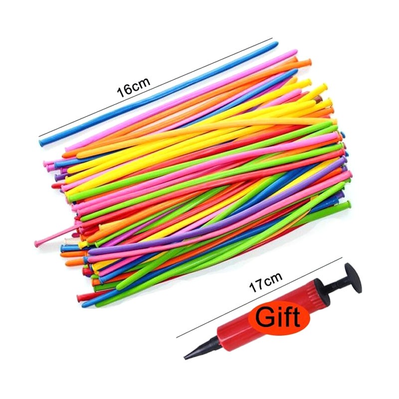 40 Long Length Balloons Pack in Multi Colors With Free Pump For ...