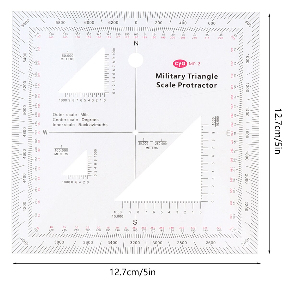 Coordinate Scale Protractor Outdoor Survival Supplies for UTM/MGRS 1: ...