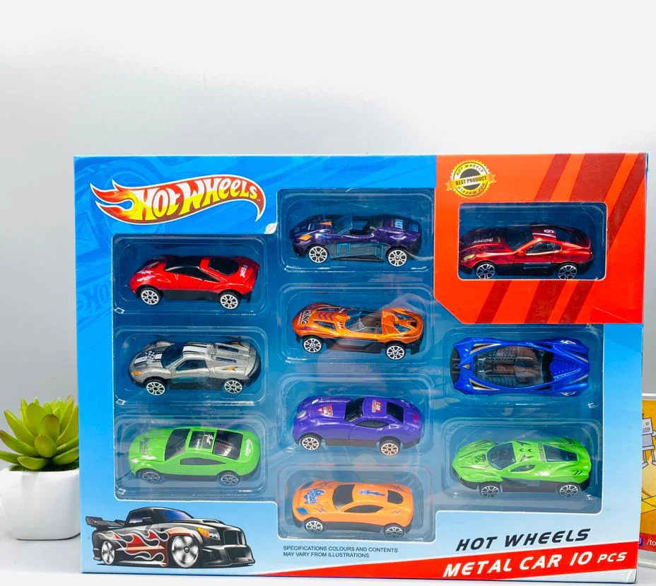 Pack Of 10 Metal Cars Pack Alloy Box Die Cast Metal Car Set Toys For ...
