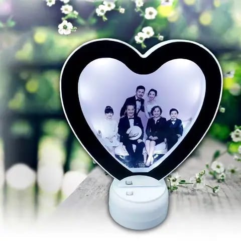 Magic Mirror Photo Frame with led round | Daraz.pk
