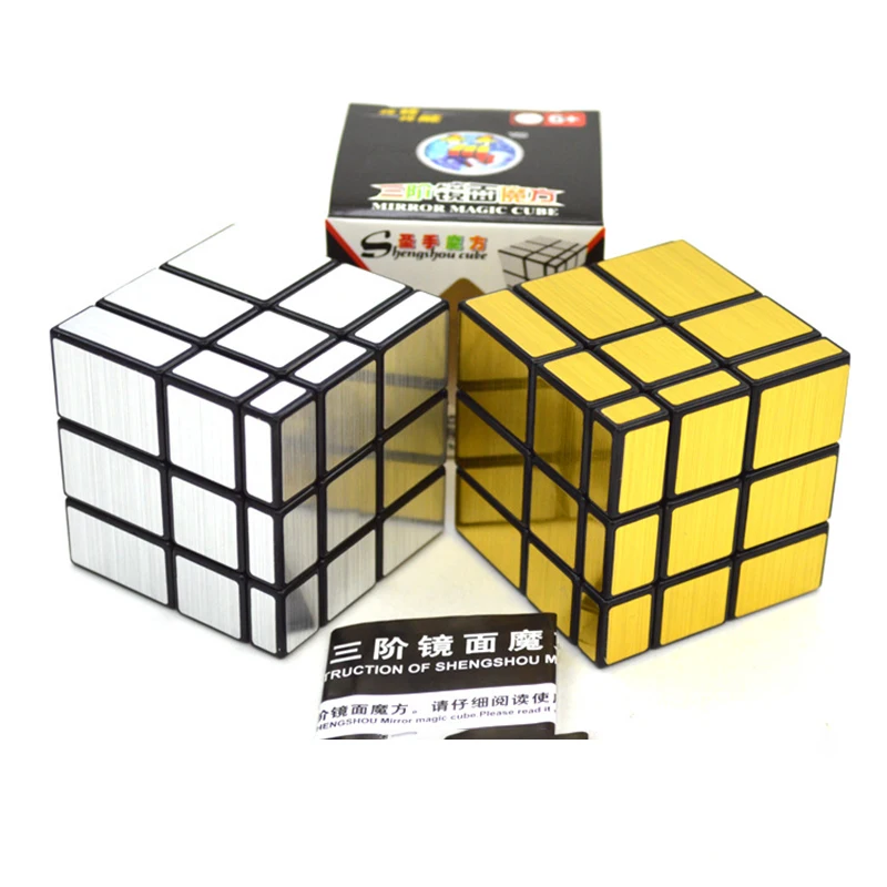 PUZZLE MIRROR Cube Mirror Cube 3x3 Gold Silver Magic Cube Mirror Cube ...