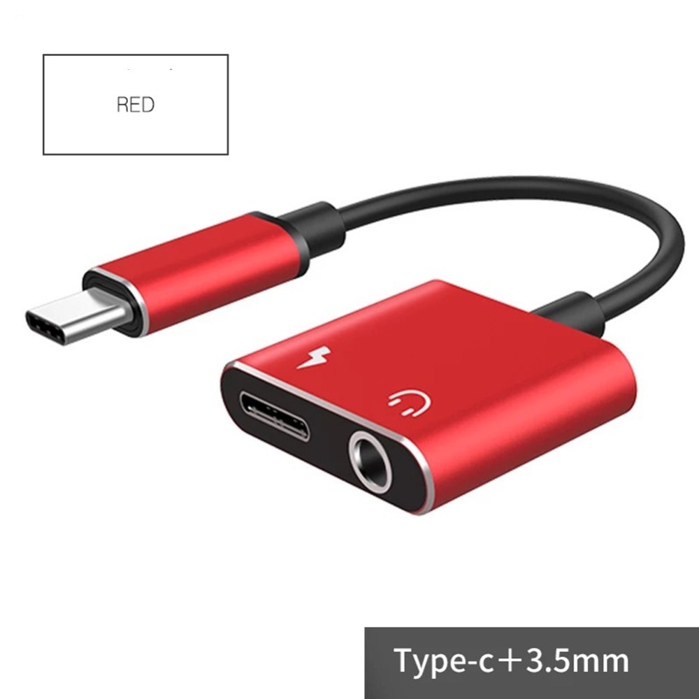 2 in 1 Type-C to 3.5MM Audio Adapter Cable Charging Port Earphone Type ...