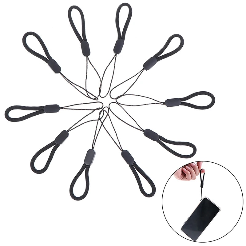 10pcs Hand Wrist Lanyard String Short Grip Lanyard Mobile Phone Strap ...