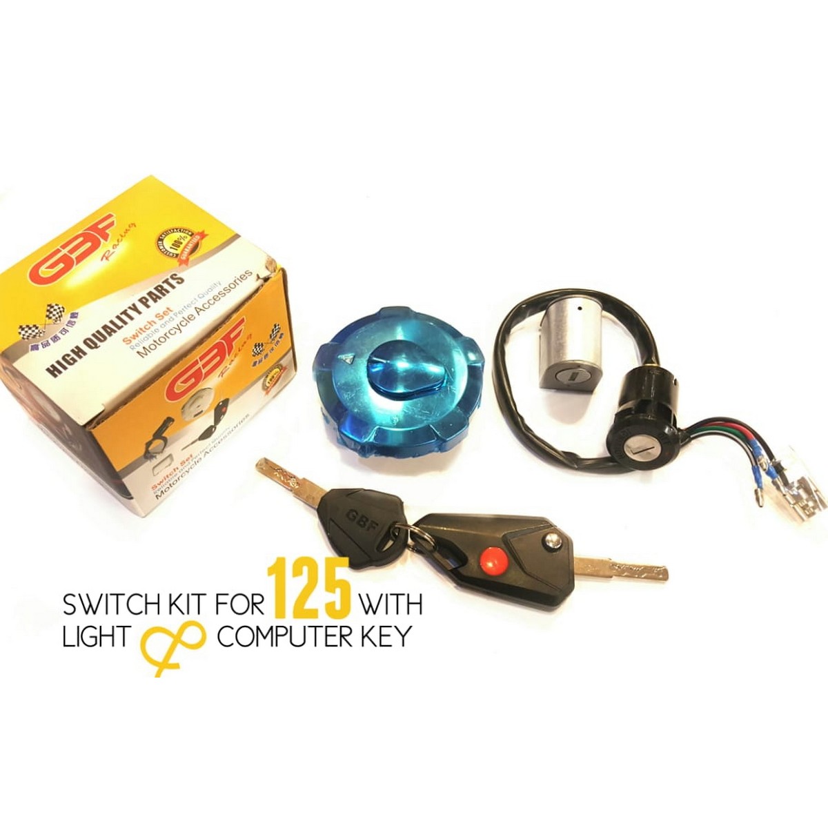 CG125cc 3 Pcs Lock Set (Ignition+Handle+Petrol Tank Cap) with ...