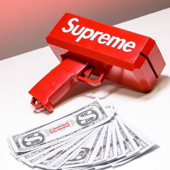 Rain Money Gun Paper Playing Spary Money Toy Guń Prop Money Gun with ...