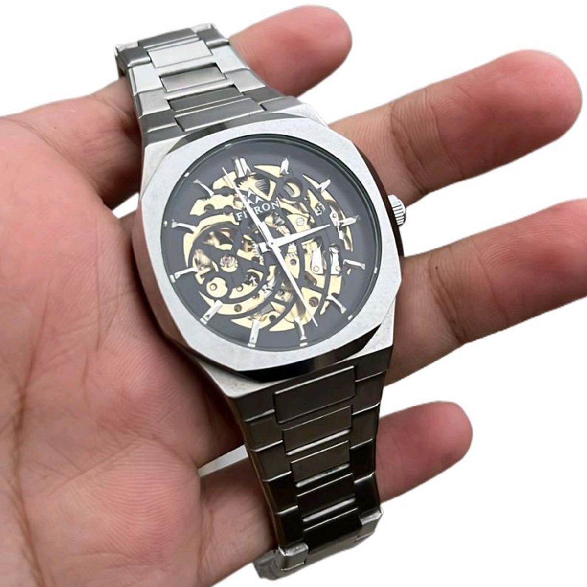 fitron Men Watch Automatic Luxury Mechanical Hollow Waterproof Steel ...