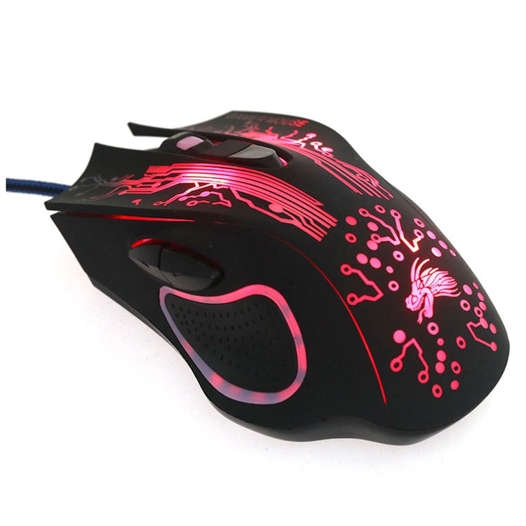 Computer Accessories Luminous USB Wired Mouse Wrangler Internet Cafe ...