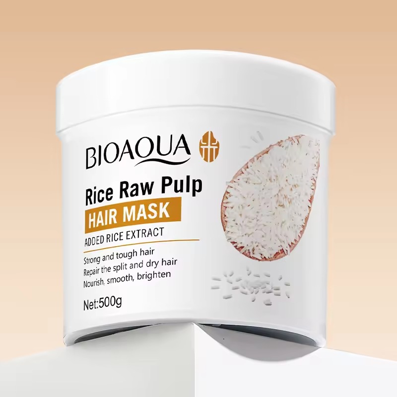 BIOAQUA Rice Raw Puip Nourishing Hydrating Rice Hair Mask Hair Care ...