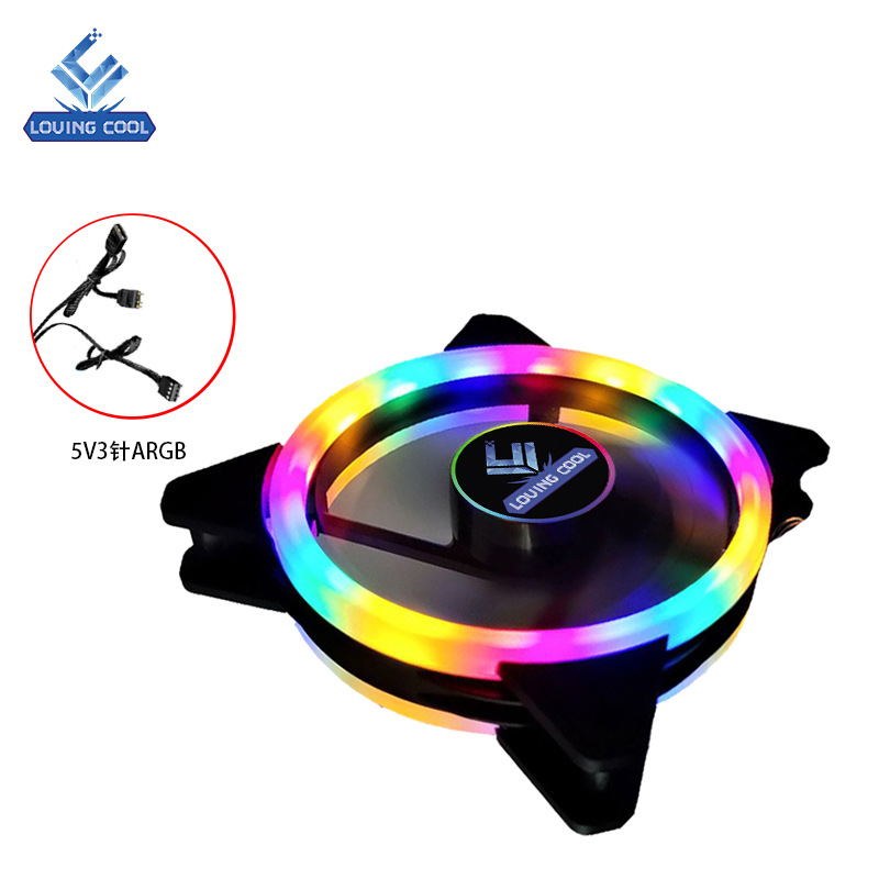 LOVINGCOOL Computer Case Fan RGB Cooling Fan Illumination Silent ...