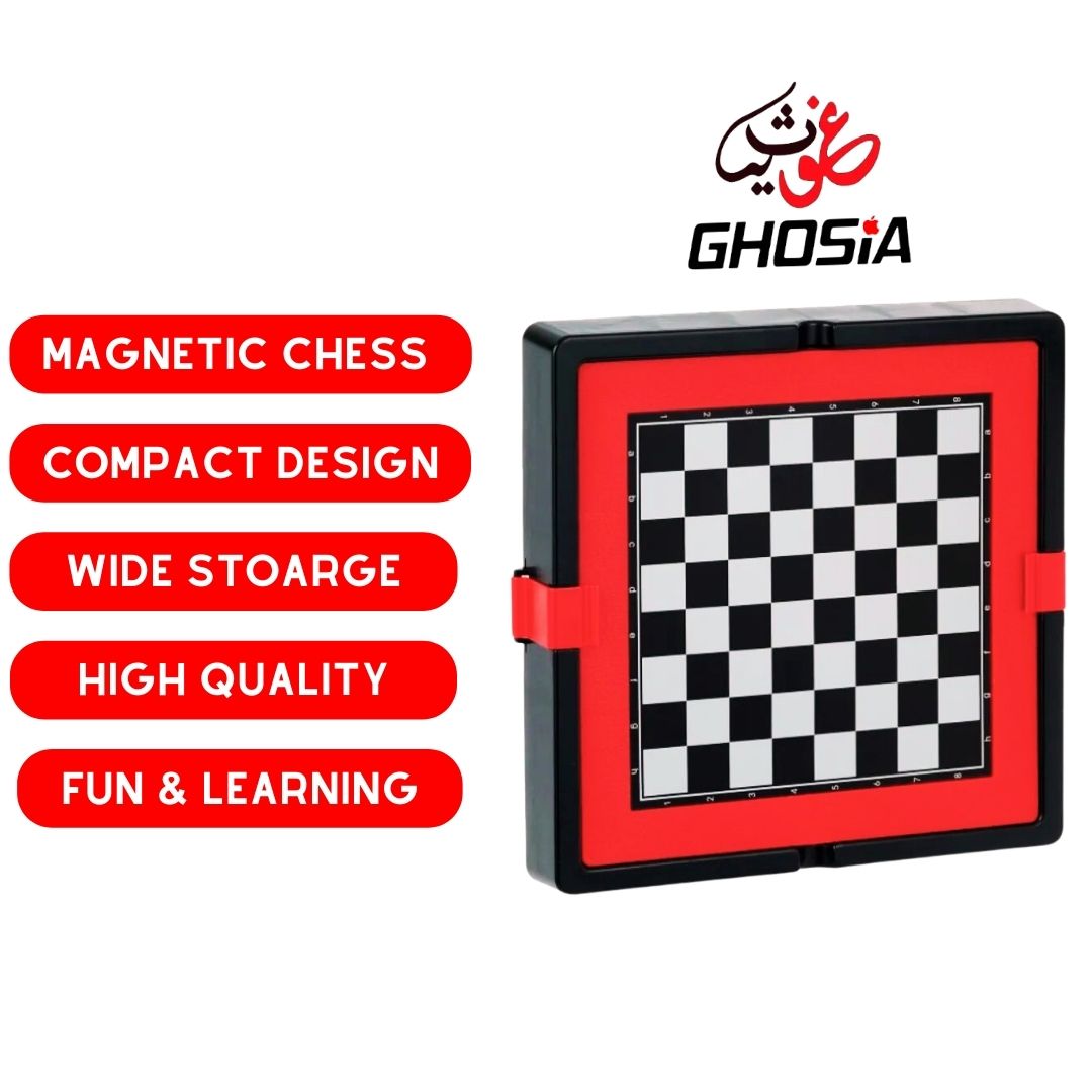 Magnetic Chess Board with Lock Clip and Storage Space For Fun & Learn ...