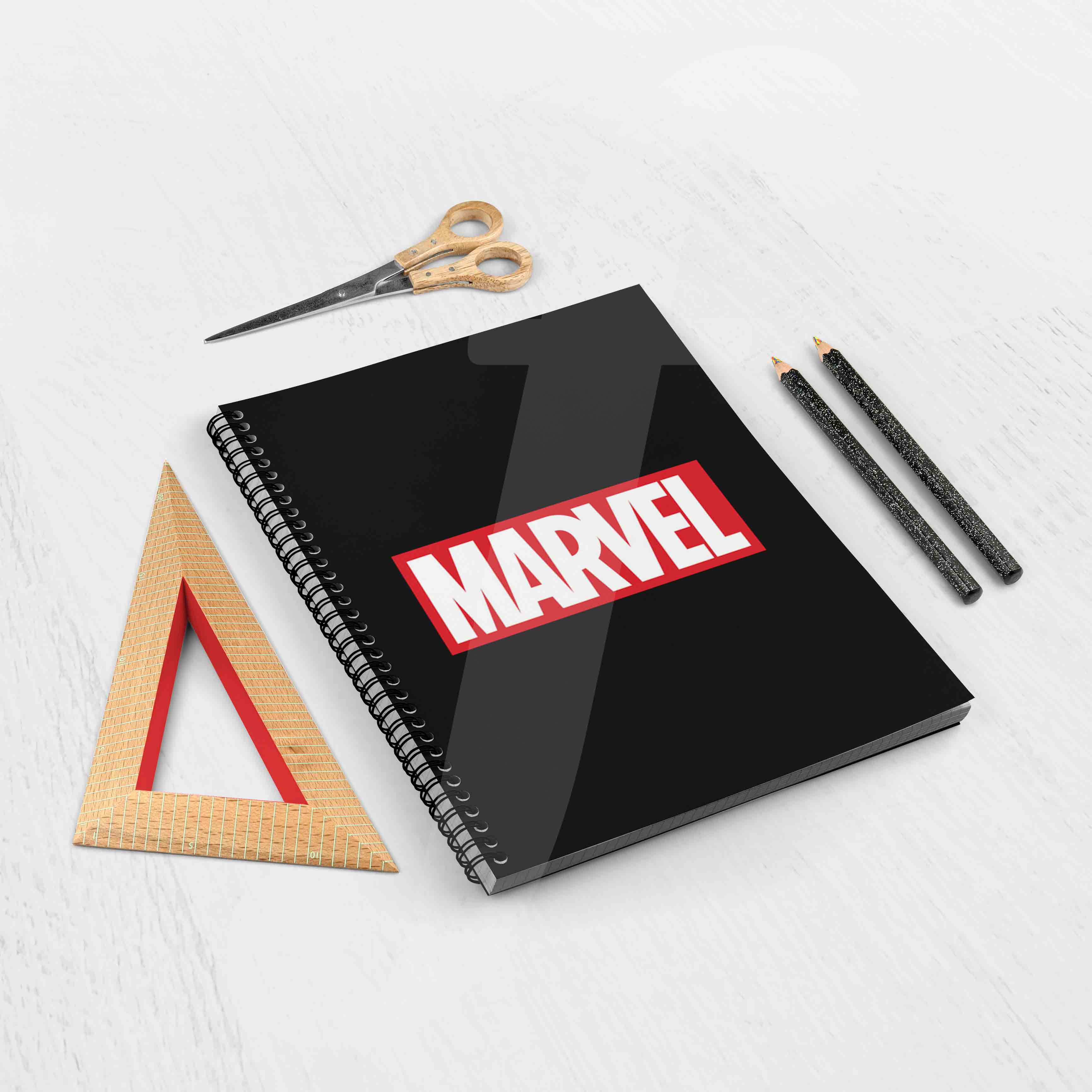 Marvel Logo Design Spiral Notebook Printed Customized Notebooks for ...