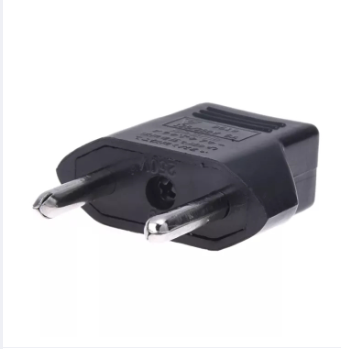 EU Adapter Plug 2 Flat Pin To Round Socket Power Charger | Daraz.pk