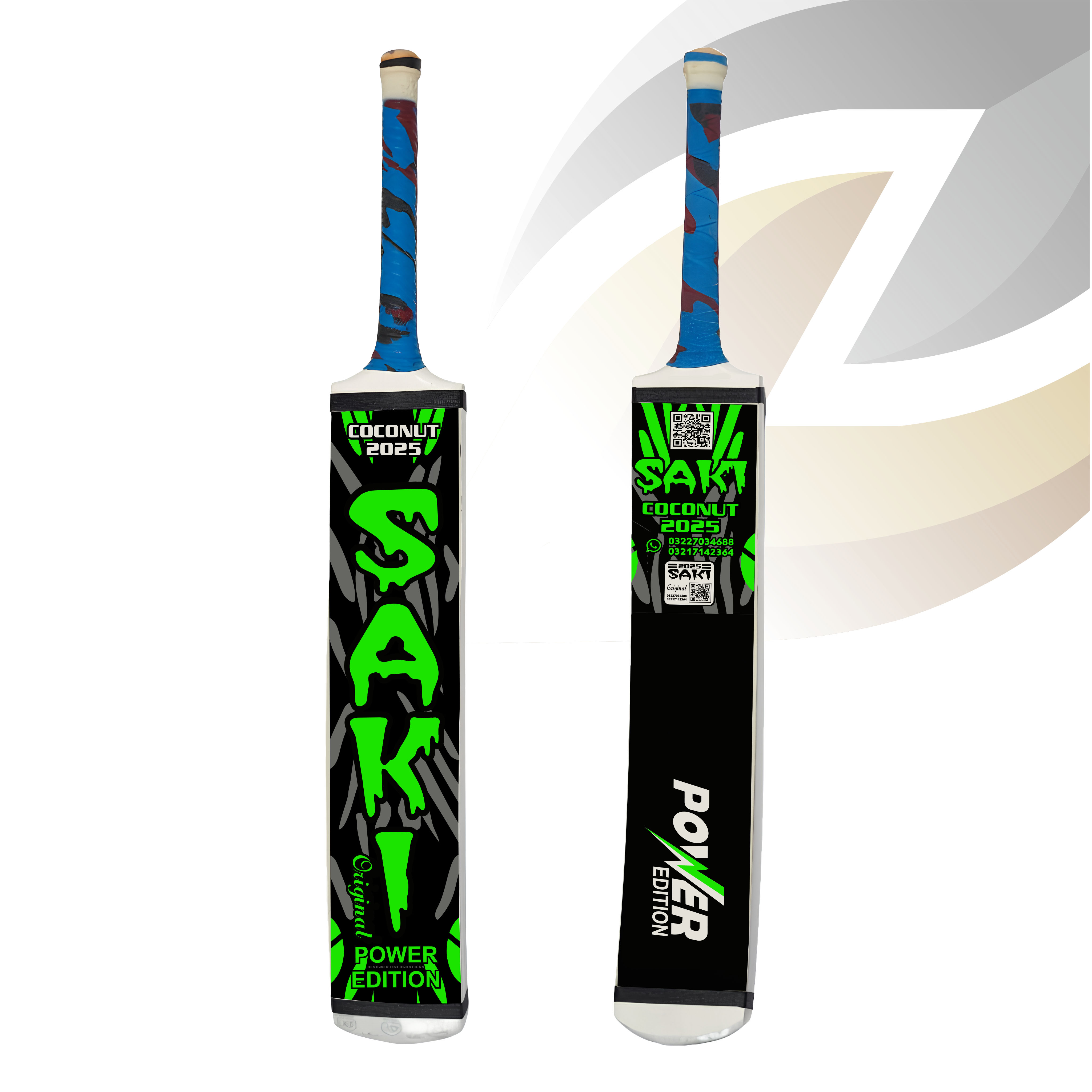 New Saki, Jd, Ga and Tm Edition Cricket Bat with New Stickers/ Halfcan ...