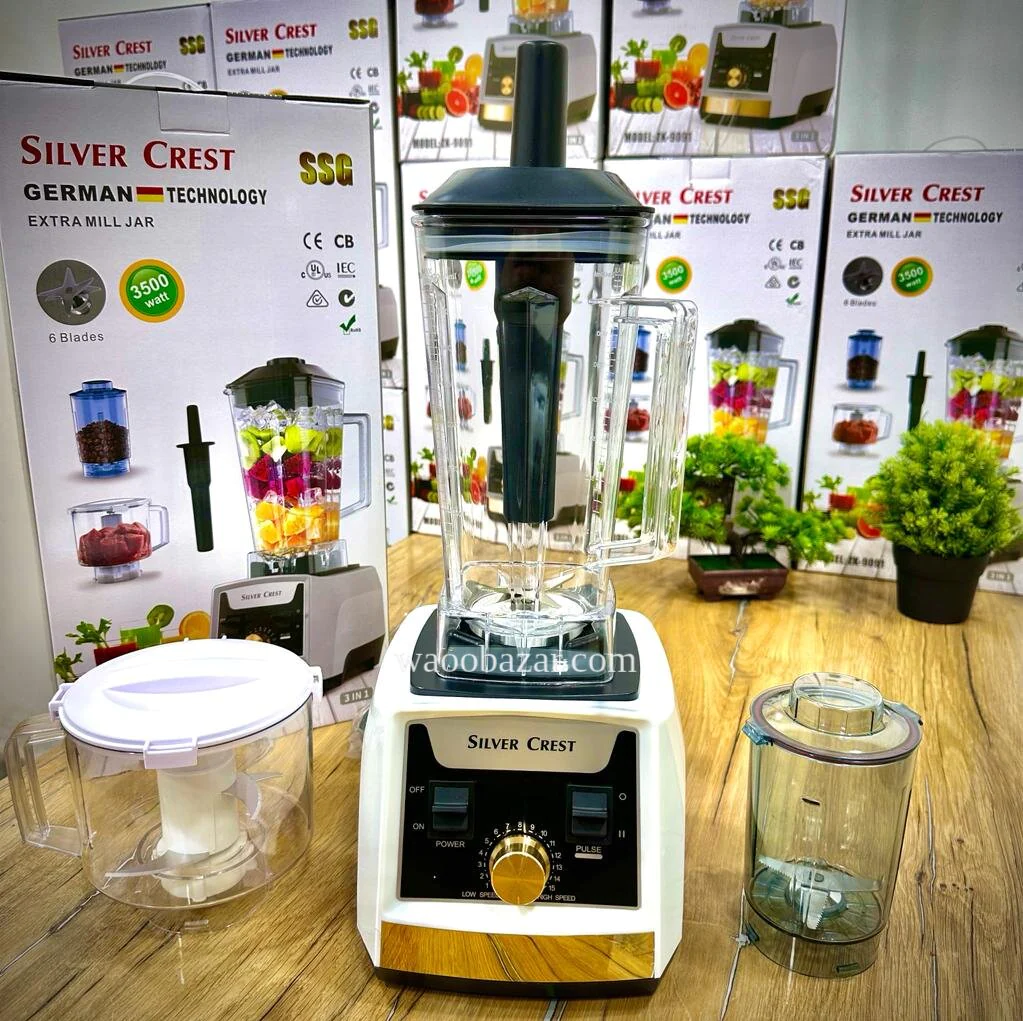 Silver Crest 3 in 1 Food Processor | Blender,Chopper and Grinder | 6 Razor-Sharp blades | German ...