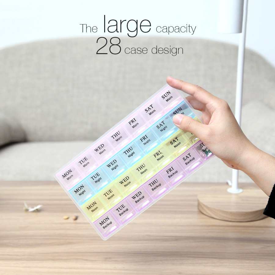 Medicine Box - Tablets Organizer Storage Box ( 28 Pockets ) - 1 Piece ...