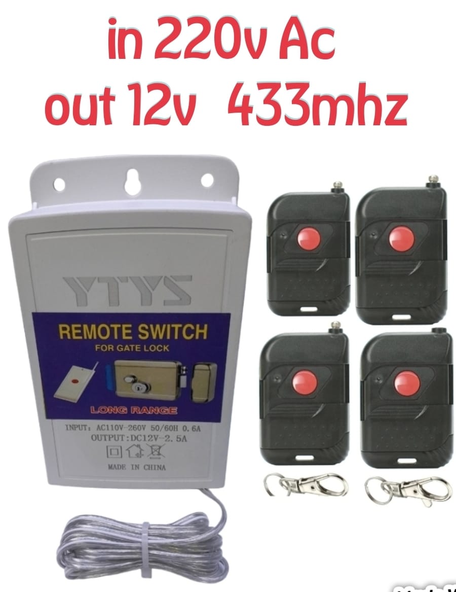 Remote Switch for Gate lock with 4 Remote. | Daraz.pk