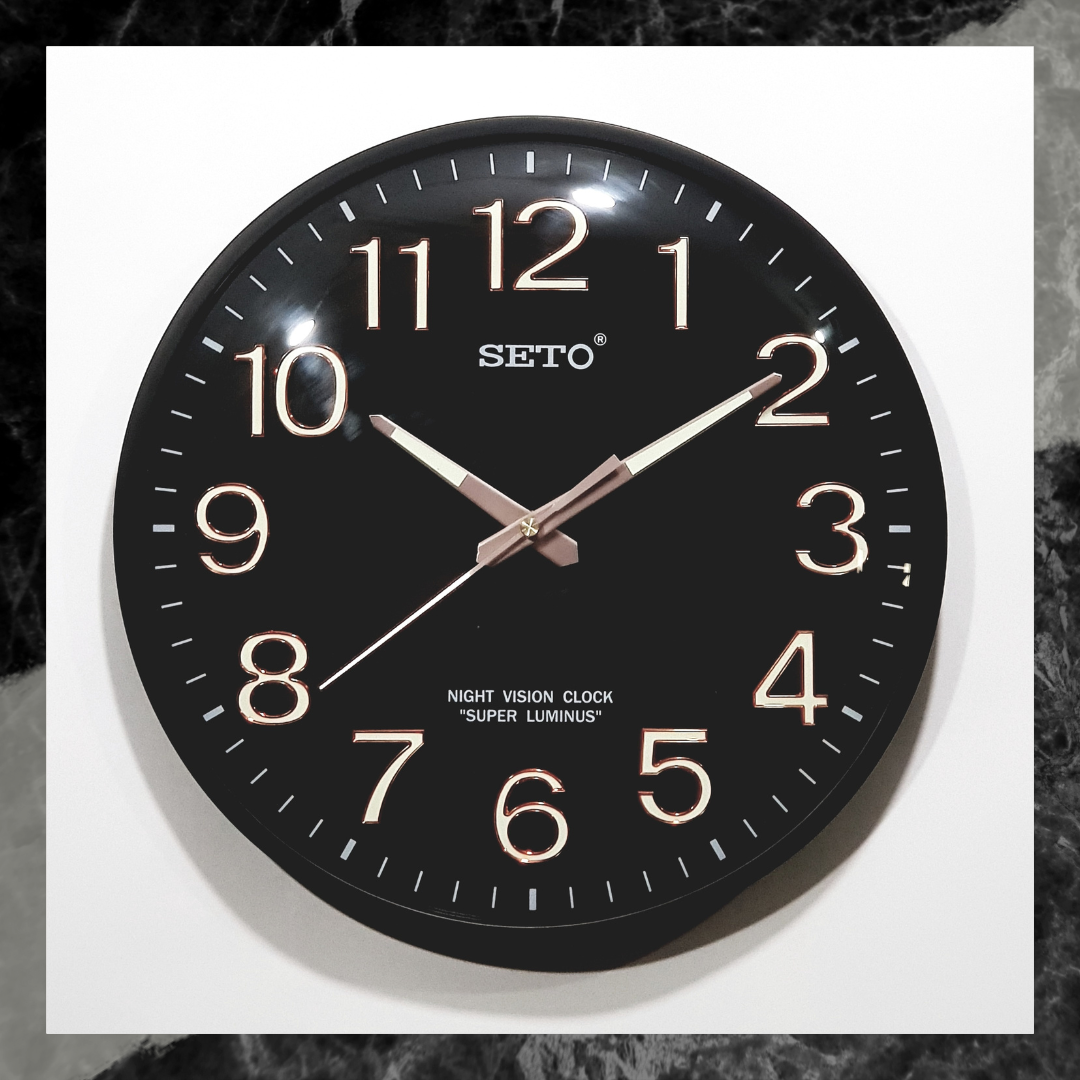 Wall Clock branded importednight vision round non ticking silent ...
