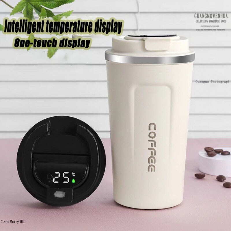 Temperature Display Indicator Sipper 380ML / 510ML Vacuum Insulated ...
