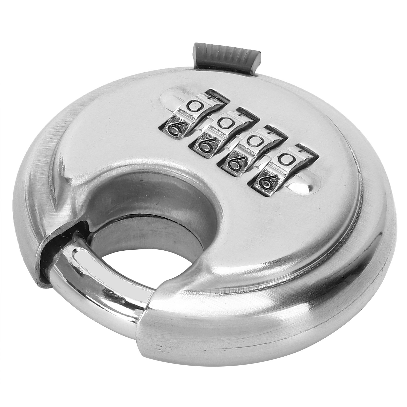 HiBa Tan 4 Digit Combination Disc Padlock with Hardened Steel Shackle ...