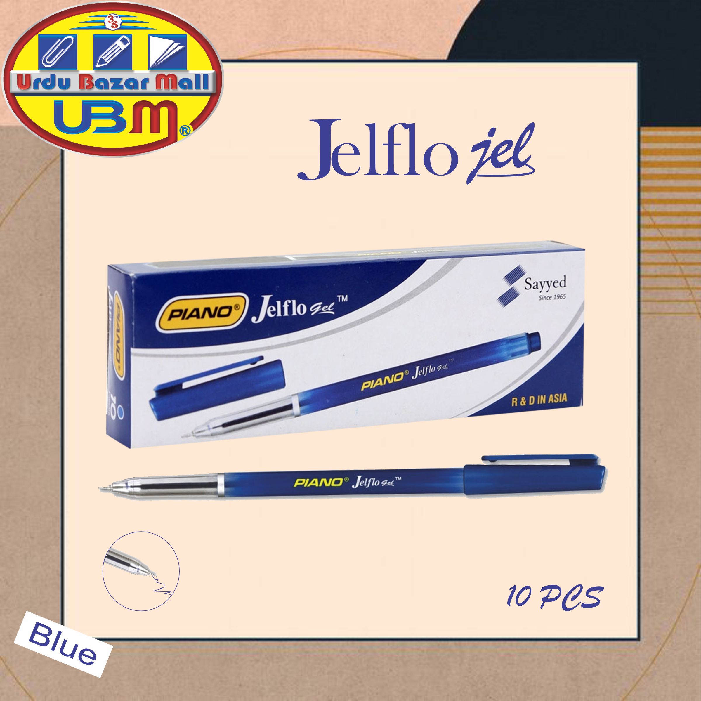 Piano Ball Pen, Piano Jelflo Jel Pen, Original Ball Pens, Pack of 10 ...