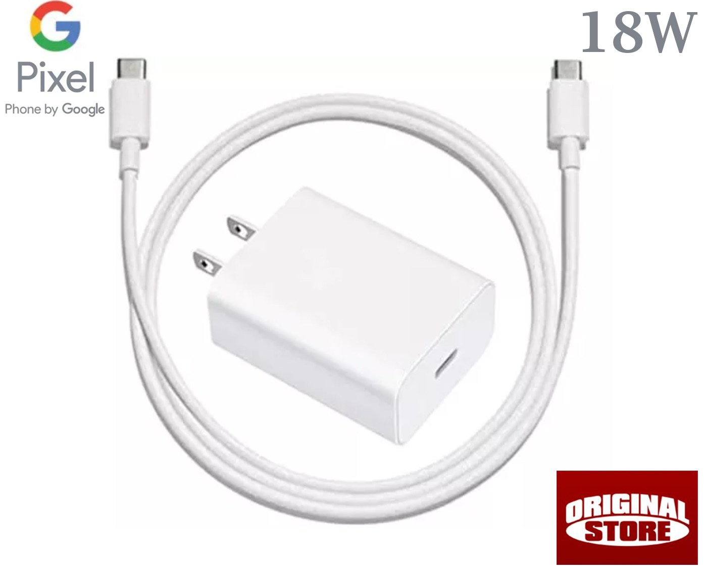 Original Google 18W USB-C Fast PD Charger Turbo-Power for Google Pixel ...