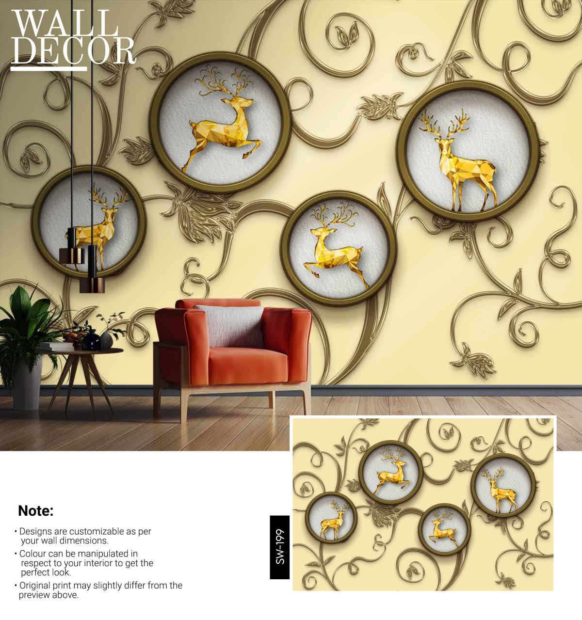 Wall Decor Wallpaper Room Decoration Flex 3D Flex Wallpaper 12*12 ...