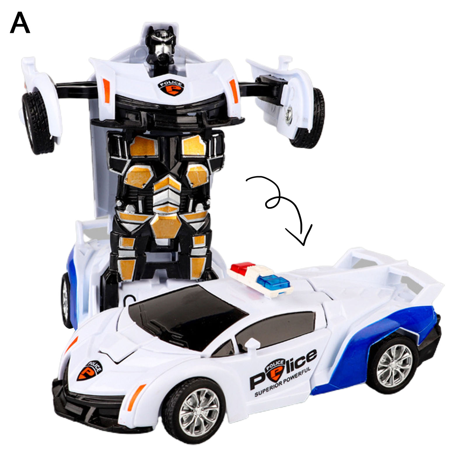 Children Toy Vehicle Deformable Deformed Bugatti Police Car Toy | Daraz.pk
