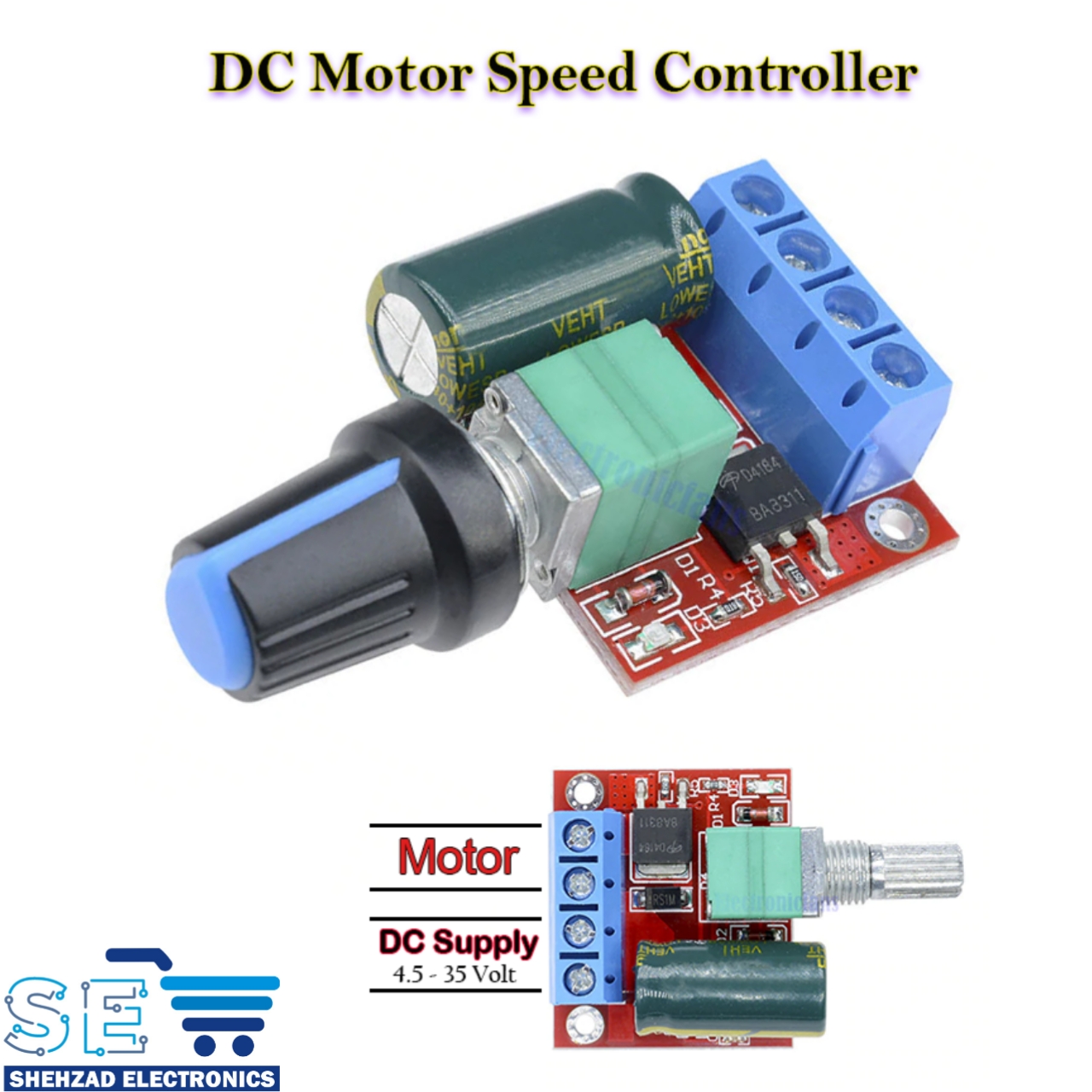 DC Fan Motor PWM Speed Controller Module Regulator DC Dimmer | Daraz.pk