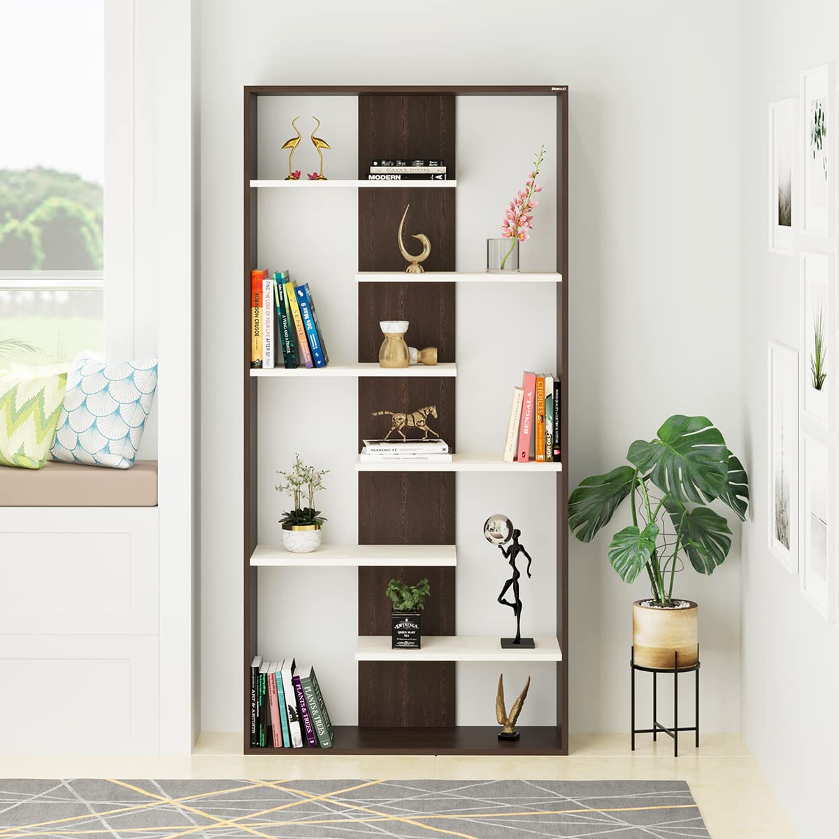 HomeBliss Maxelle Floor Standing Book Shelf, Display Rack (Customize ...